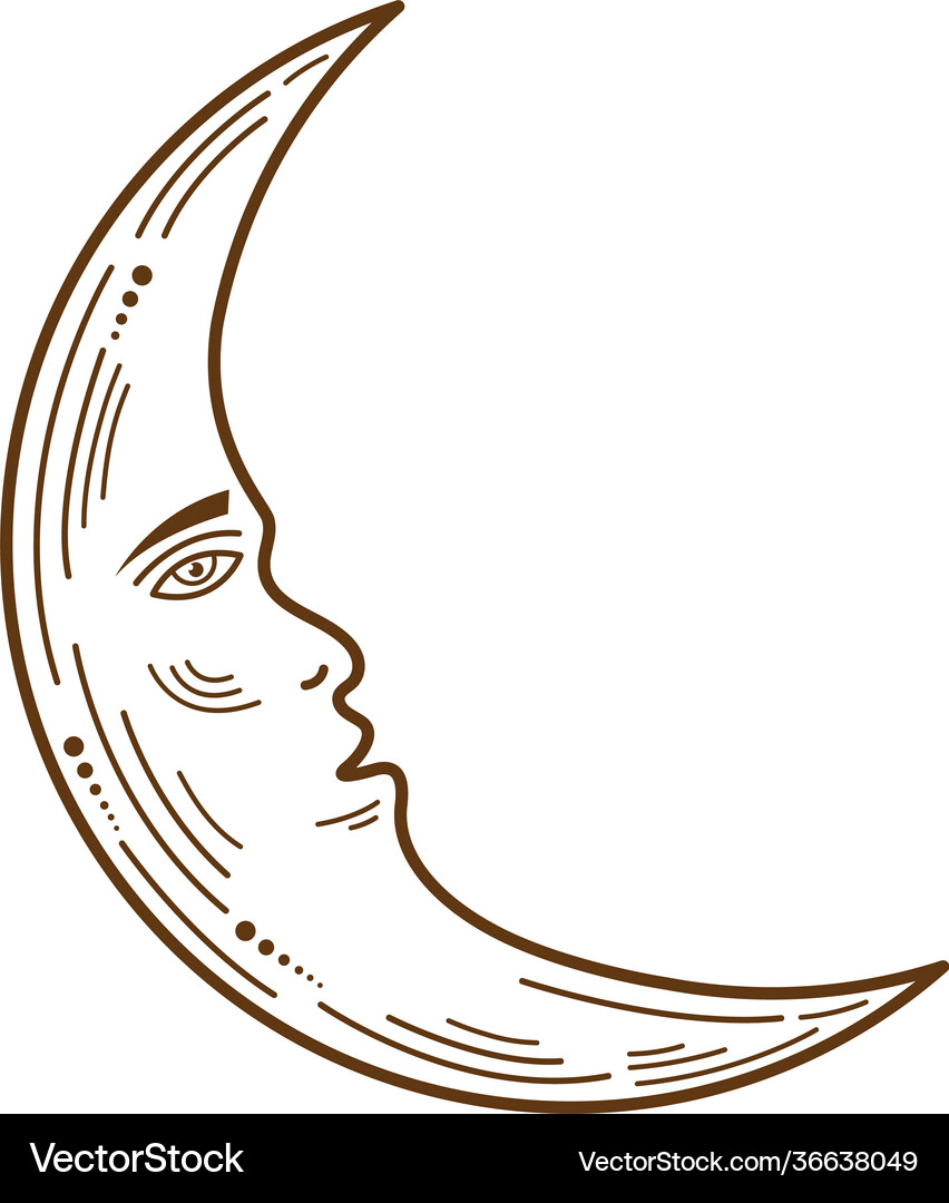 Moon Symbol Astrology 3D Render Moon Phases. Vector Astrological