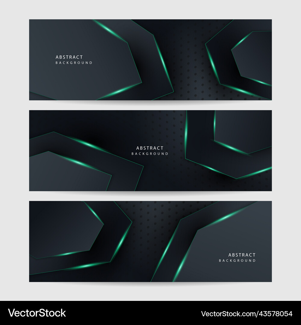 Abstract black green metallic carbon neutral Vector Image