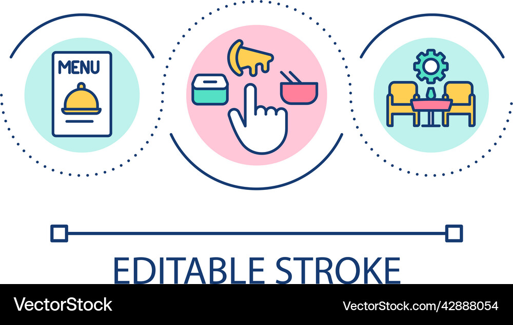 Creating menu and interior design loop concept Vector Image