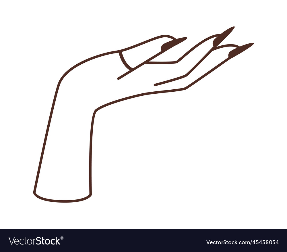 Hand showing gestures flat icon magical arts Vector Image Hand showing gestures flat icon magical arts Vector Image