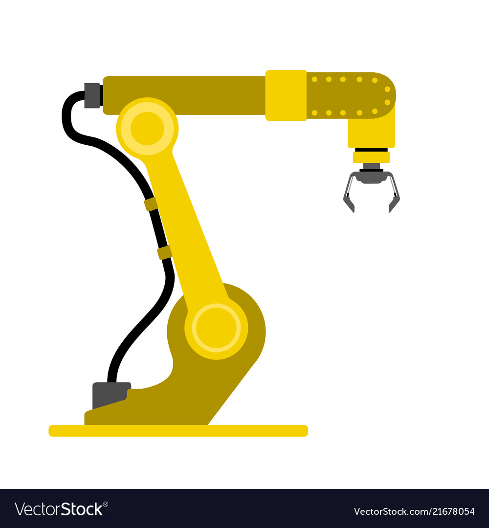 Isolated robotic arm icon Royalty Free Vector Image Isolated robotic arm icon Royalty Free Vector Image