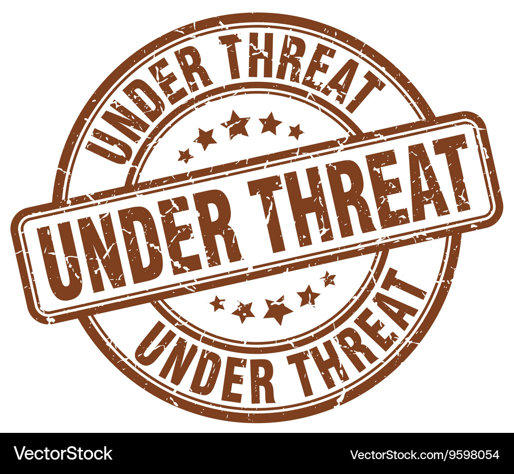 Under threat stamp Royalty Free Vector Image - VectorStock