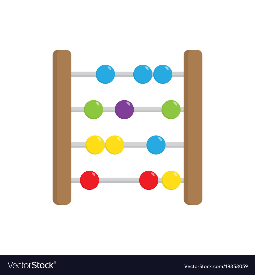 Abacus flat icon Royalty Free Vector Image - VectorStock Abacus flat icon Royalty Free Vector Image - VectorStock