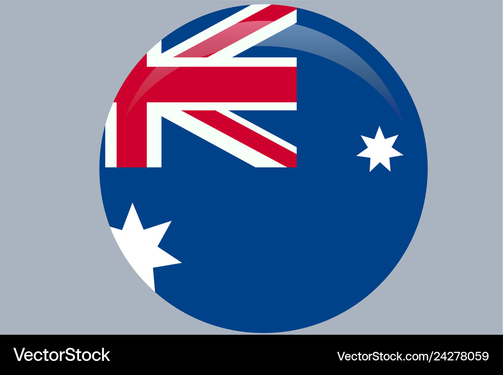 Australia flag official colors and proportion Vector Image