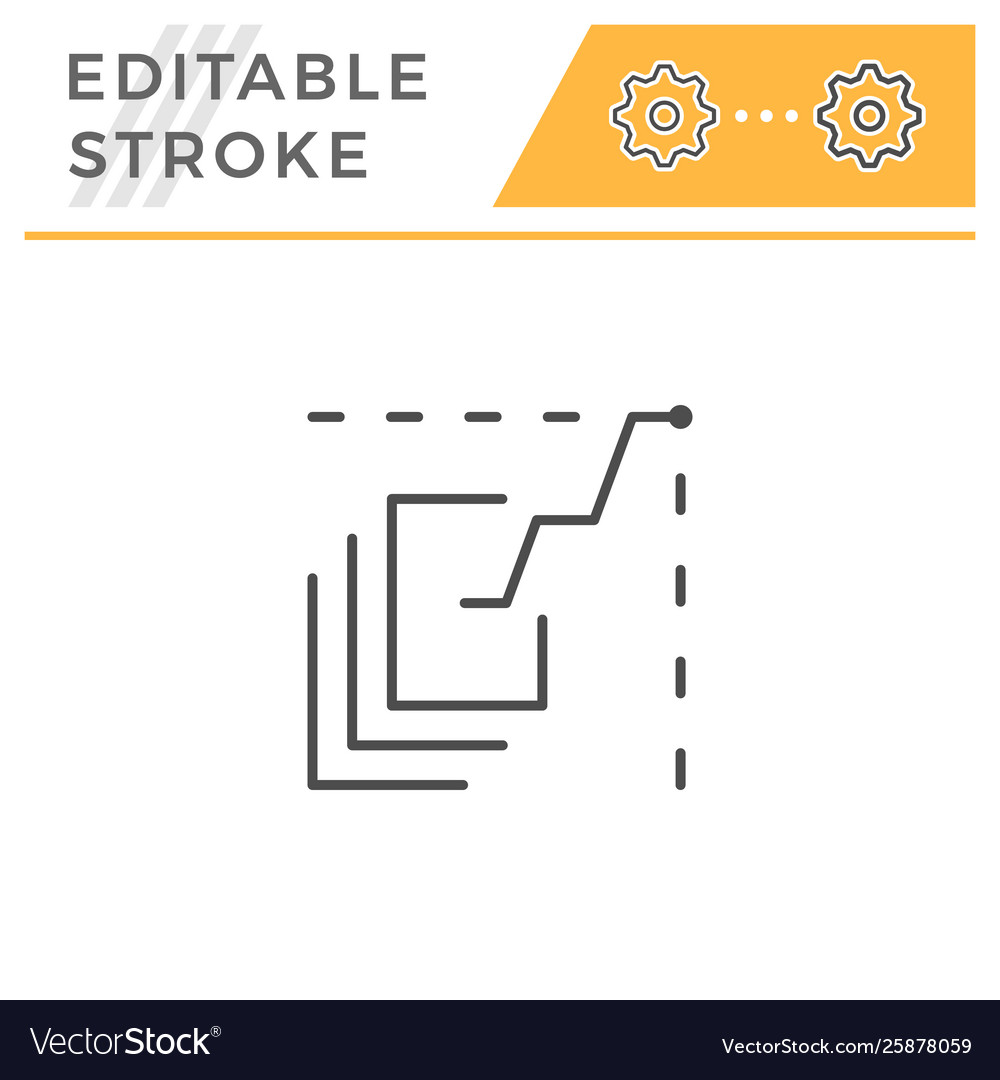 Data analytics editable stroke line icon Vector Image