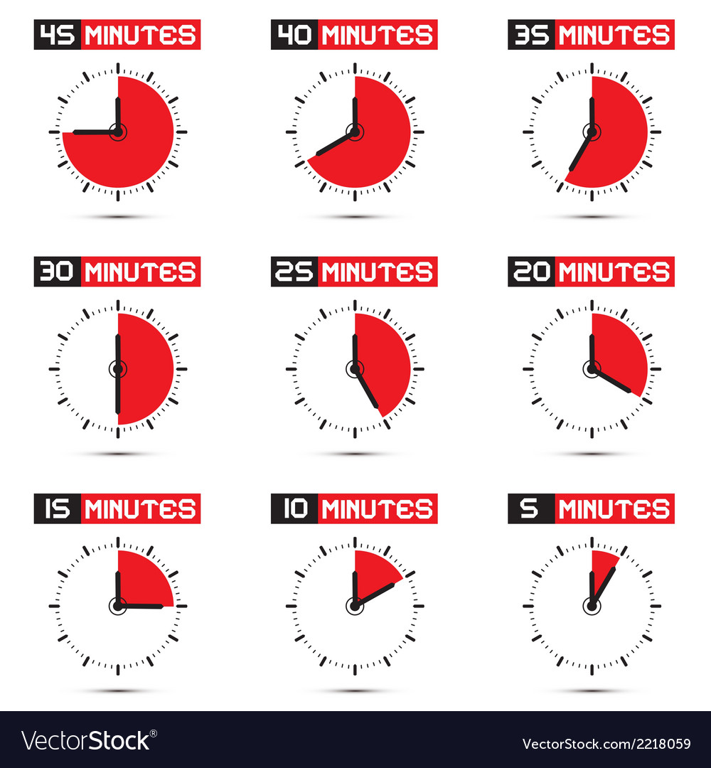 Five to Forty Five Minutes Stop Watch Royalty Free Vector Five to Forty Five Minutes Stop Watch Royalty Free Vector