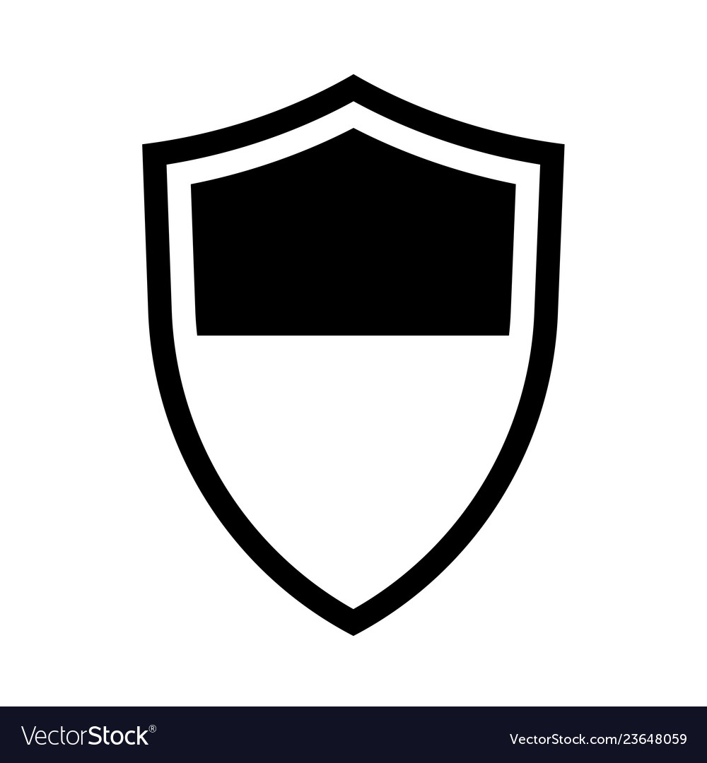 Shield Icon Isolated On White Background Vector Image