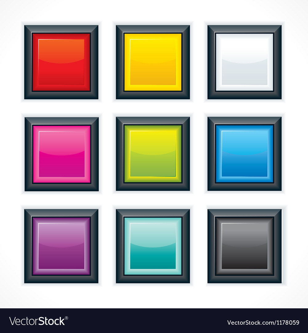 Square empty buttons Royalty Free Vector Image