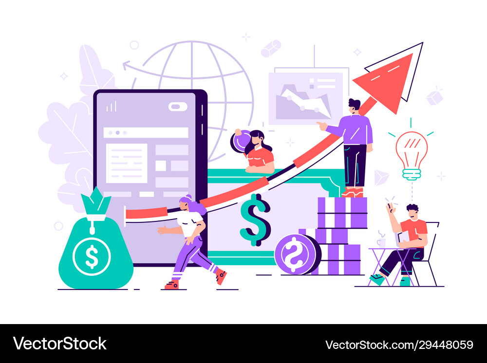 Virtual Business Assistant Royalty Free Vector Image