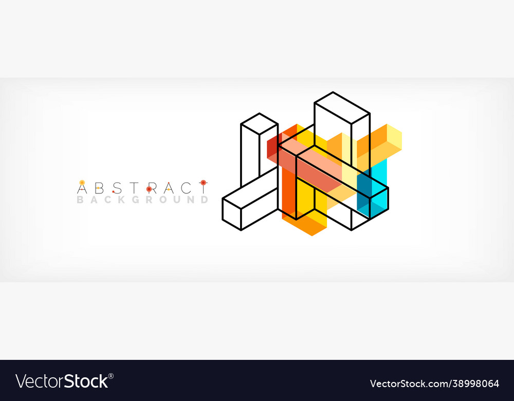 Abstract background 3d cubes cubic elements Vector Image
