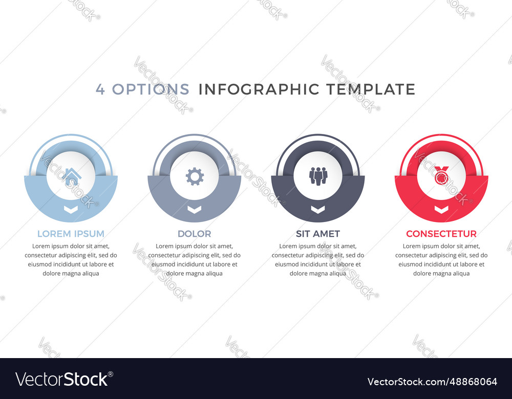Infographic template - 4 elements Royalty Free Vector Image