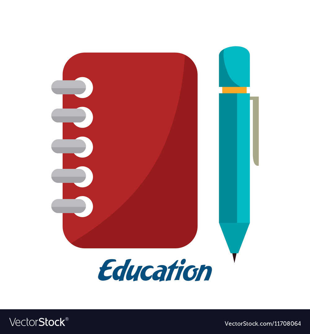 Notebook school isolated icon Royalty Free Vector Image