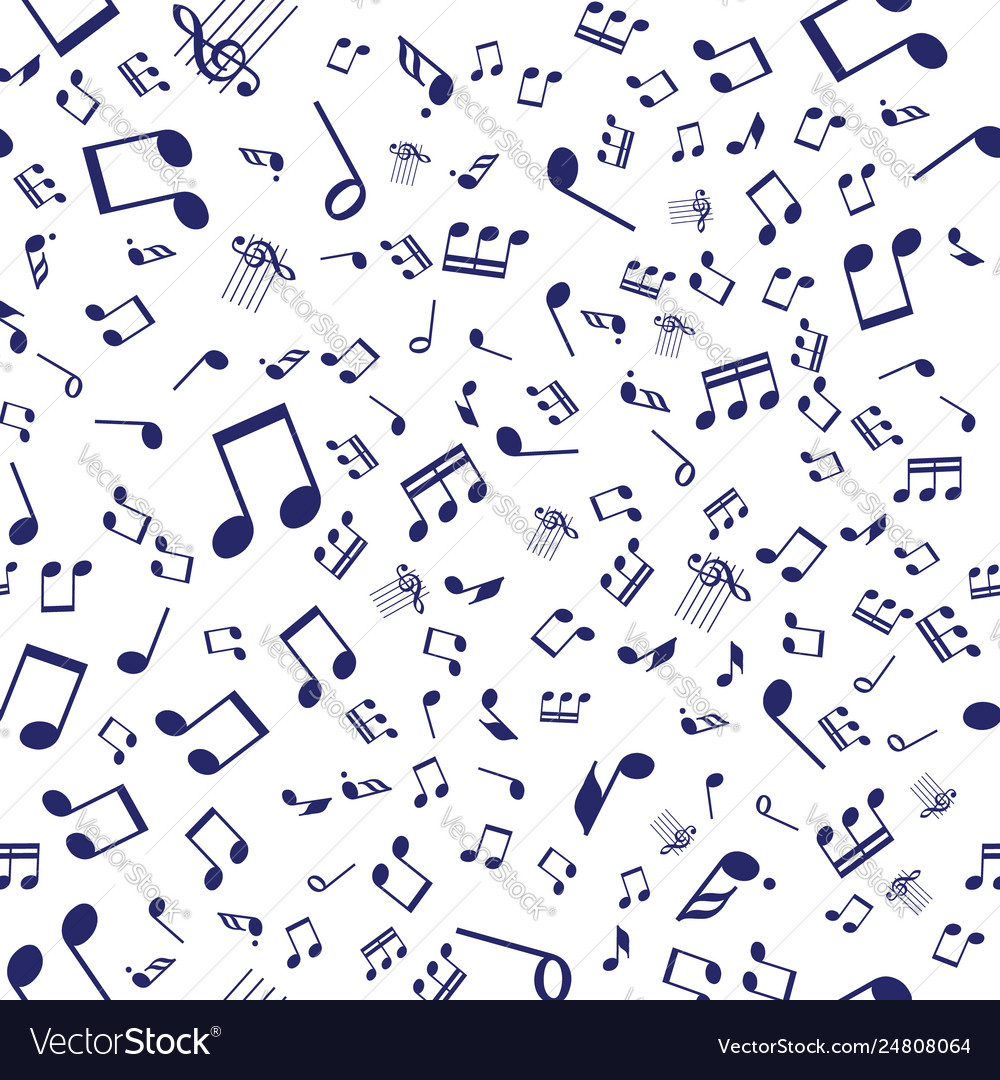 Seamless music notes pattern Royalty Free Vector Image