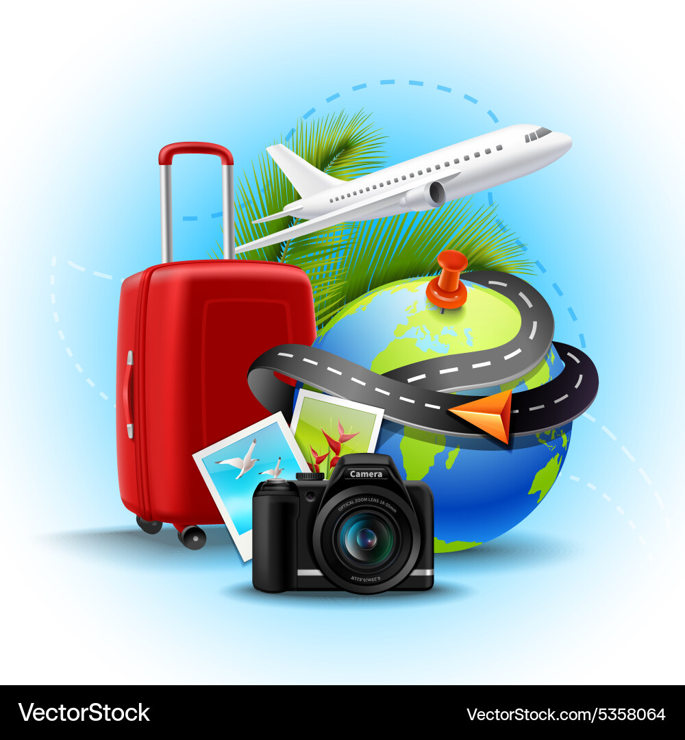 Vacation Realistic Background Royalty Free Vector Image