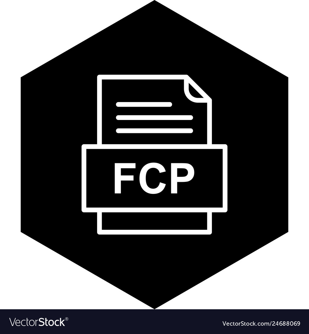 Fcp file document icon Royalty Free Vector Image