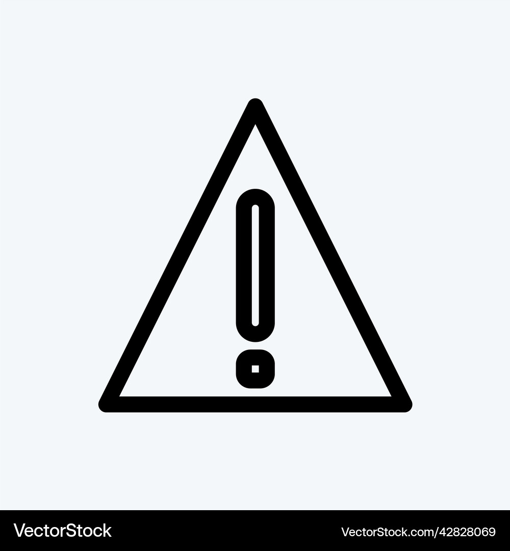 Icon caution suitable for security symbol line Vector Image