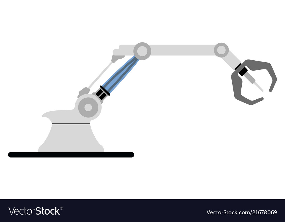 Isolated robotic arm icon Royalty Free Vector Image Isolated robotic arm icon Royalty Free Vector Image