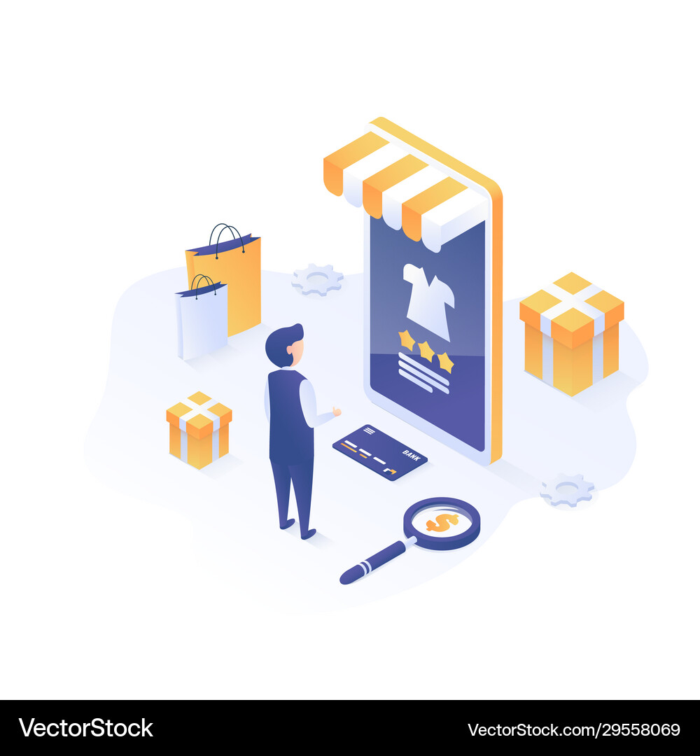 Online shopping Royalty Free Vector Image - VectorStock