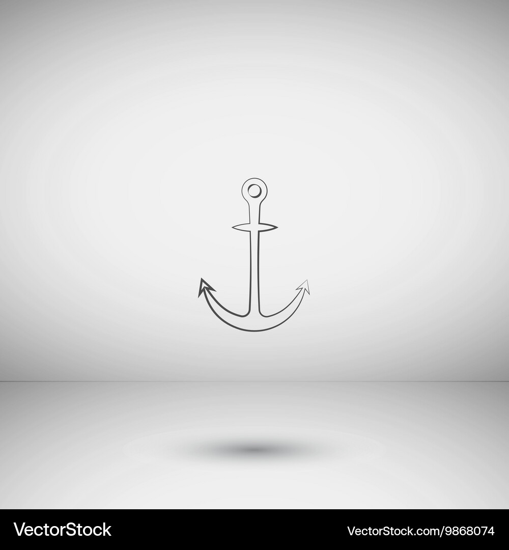 Anchor solid body symbol Royalty Free Vector Image