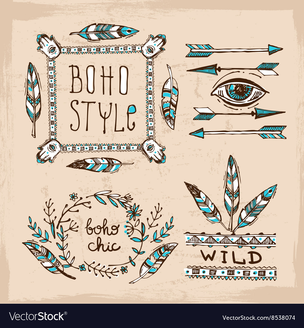 Boho Royalty Free Vector Image - VectorStock