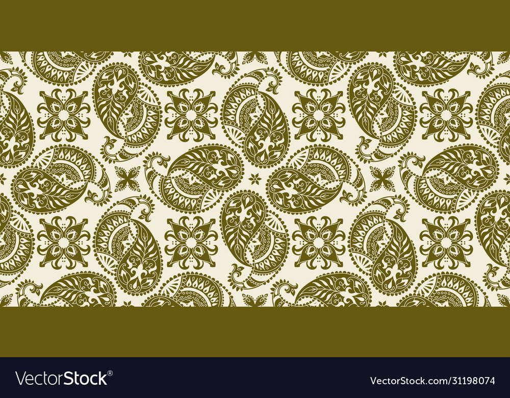 Rectangular seamless boho print design Royalty Free Vector