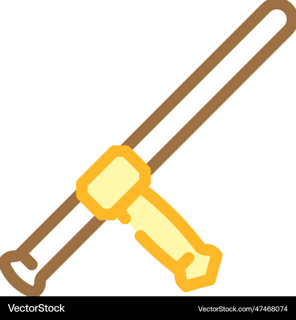 Tonfa weapon military color icon Royalty Free Vector Image