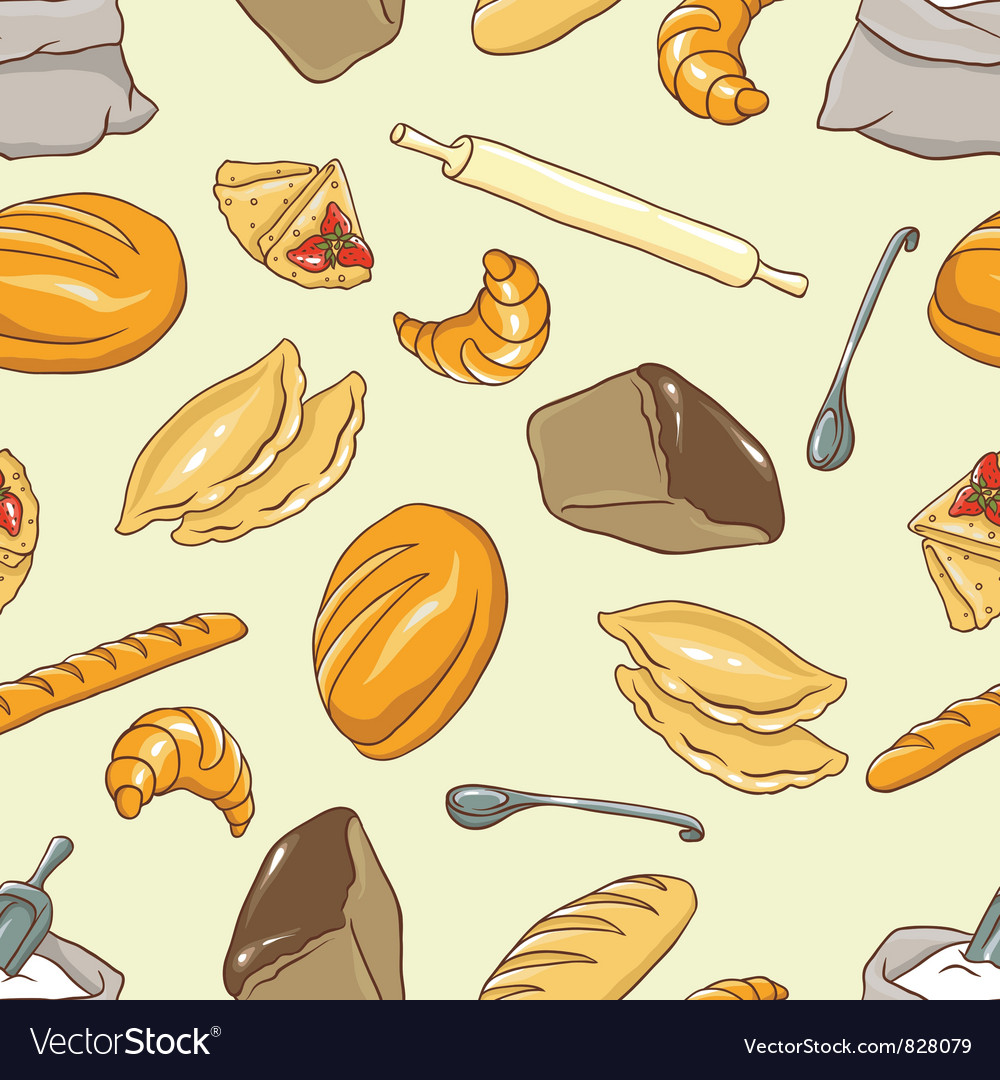 Background bread theme Royalty Free Vector Image