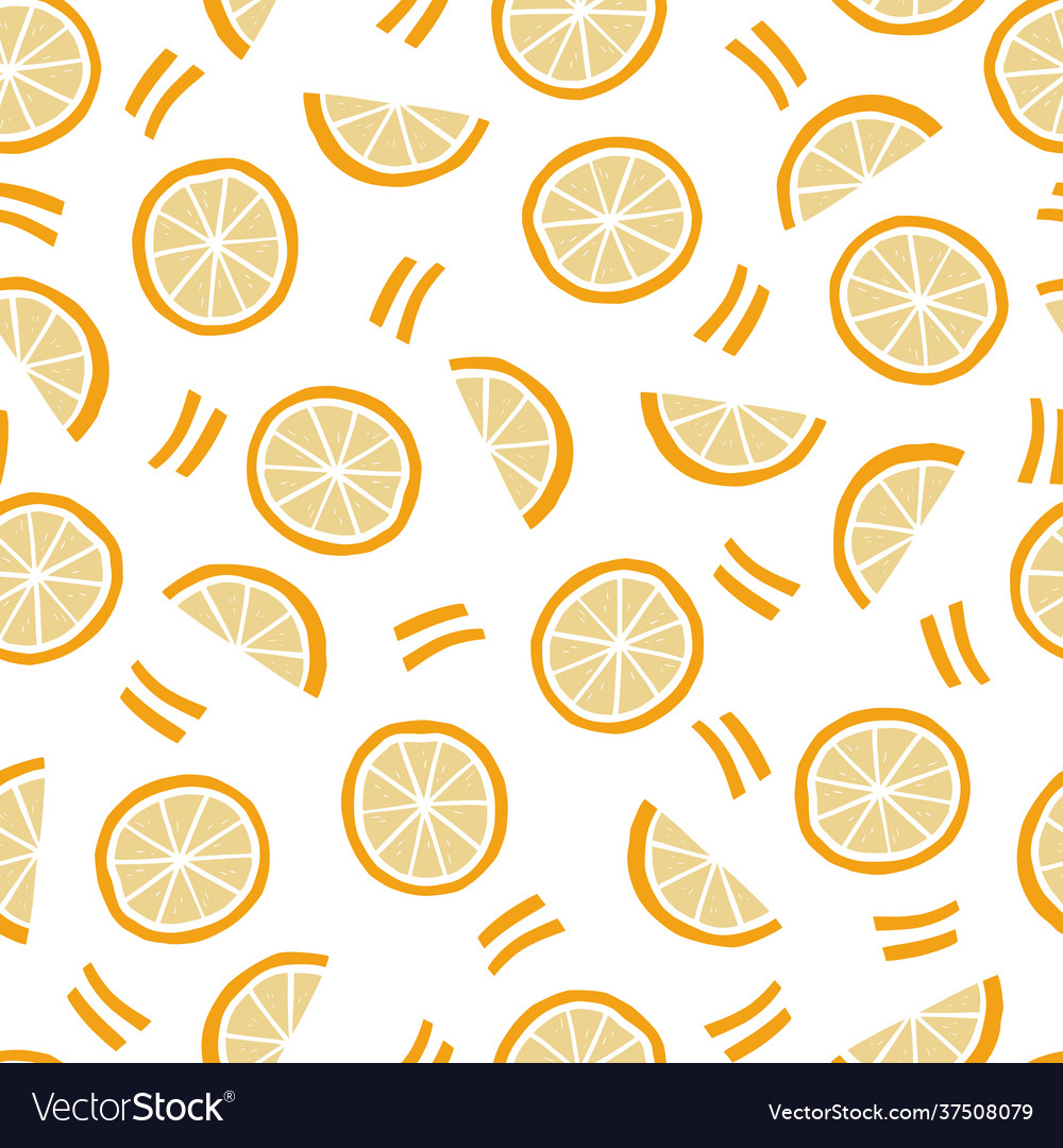 Seamless pattern simple orange Royalty Free Vector Image