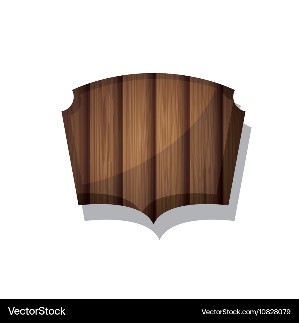 Wood and striped brown frame design Royalty Free Vector