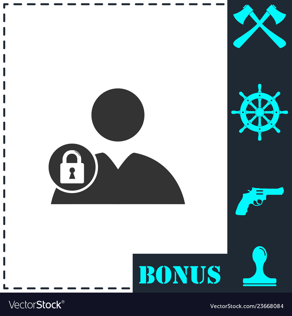 Block user icon flat Royalty Free Vector Image Block user icon flat Royalty Free Vector Image