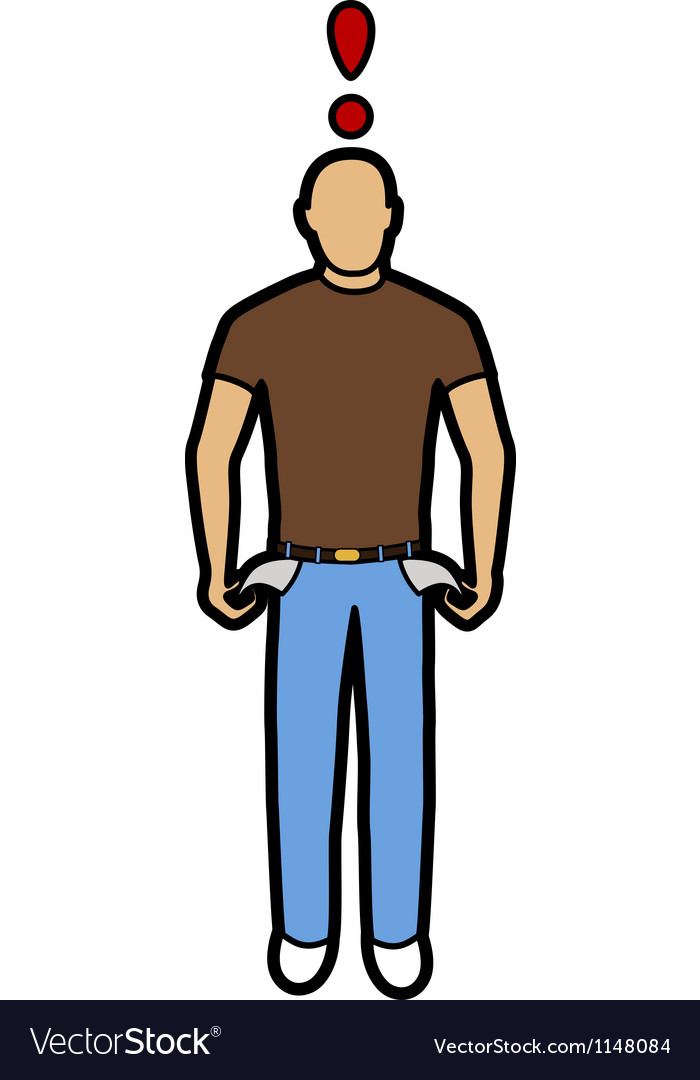 Broke Royalty Free Vector Image - VectorStock Broke Royalty Free Vector Image - VectorStock