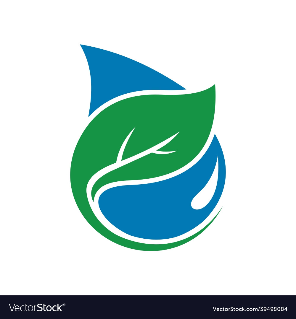 Drop leaf logo Royalty Free Vector Image - VectorStock