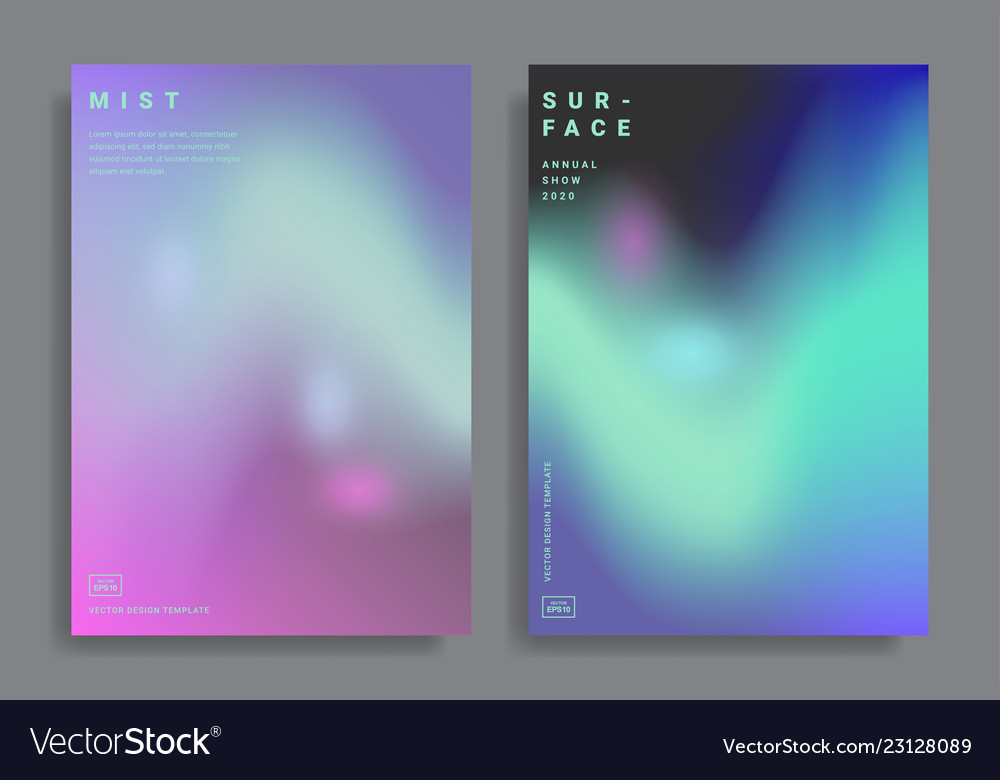 Design templates with vibrant gradient shapes Vector Image