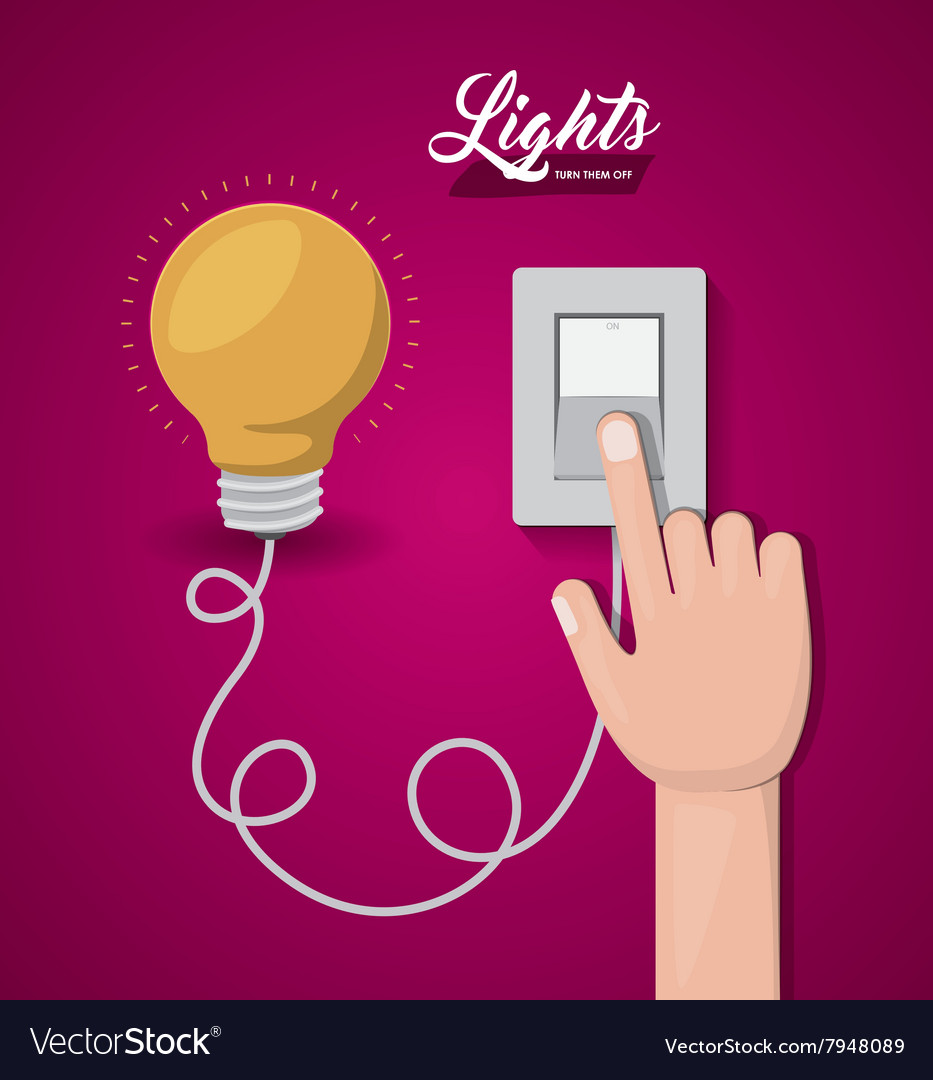 Light switch design Royalty Free Vector Image - VectorStock