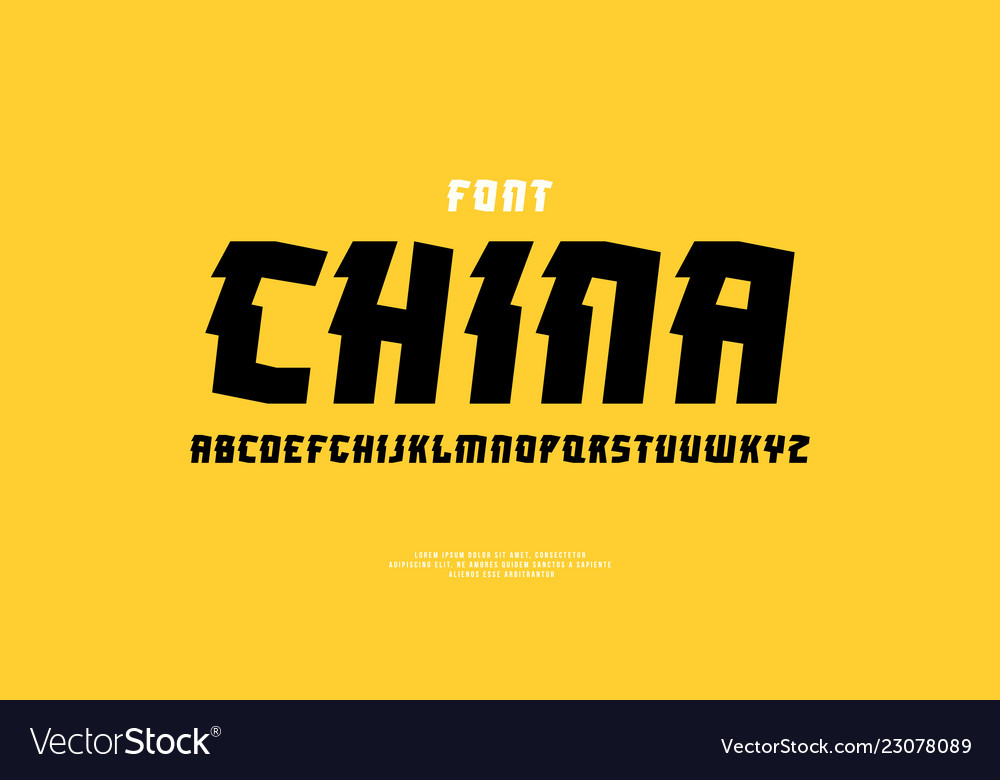 Stock decorative sans serif font Royalty Free Vector Image Stock decorative sans serif font Royalty Free Vector Image