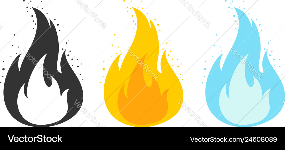 Template flame for games Royalty Free Vector Image