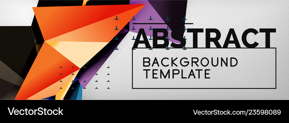 Triangles background techno template Royalty Free Vector