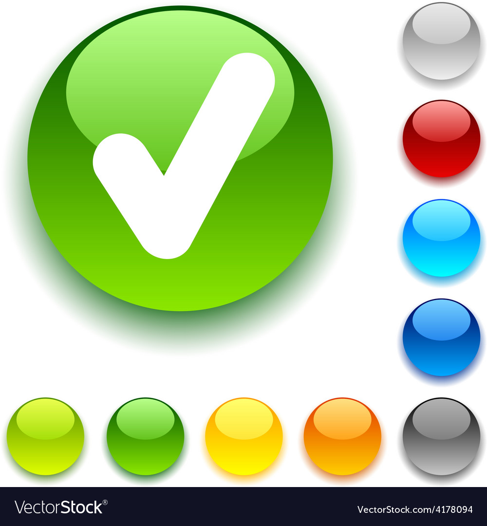 Check button Royalty Free Vector Image - VectorStock
