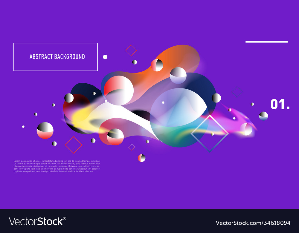 Colorful abstract fluid gradient pattern Vector Image