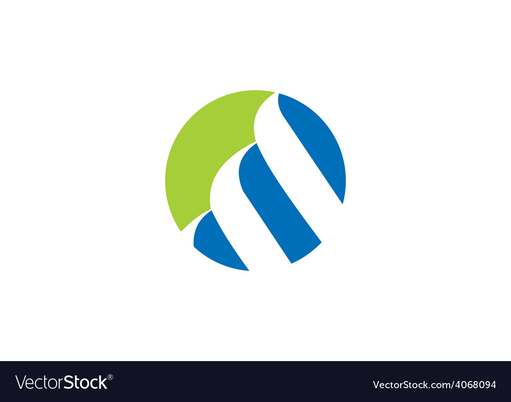 Finance round loop logo Royalty Free Vector Image