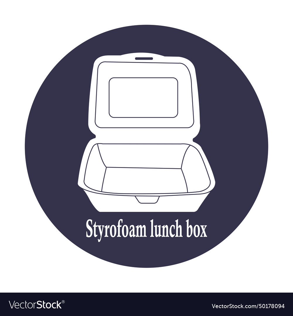 Styrofoam lunch box icon Royalty Free Vector Image Styrofoam lunch box icon Royalty Free Vector Image