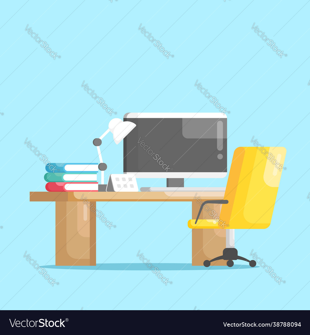 Work table Royalty Free Vector Image - VectorStock