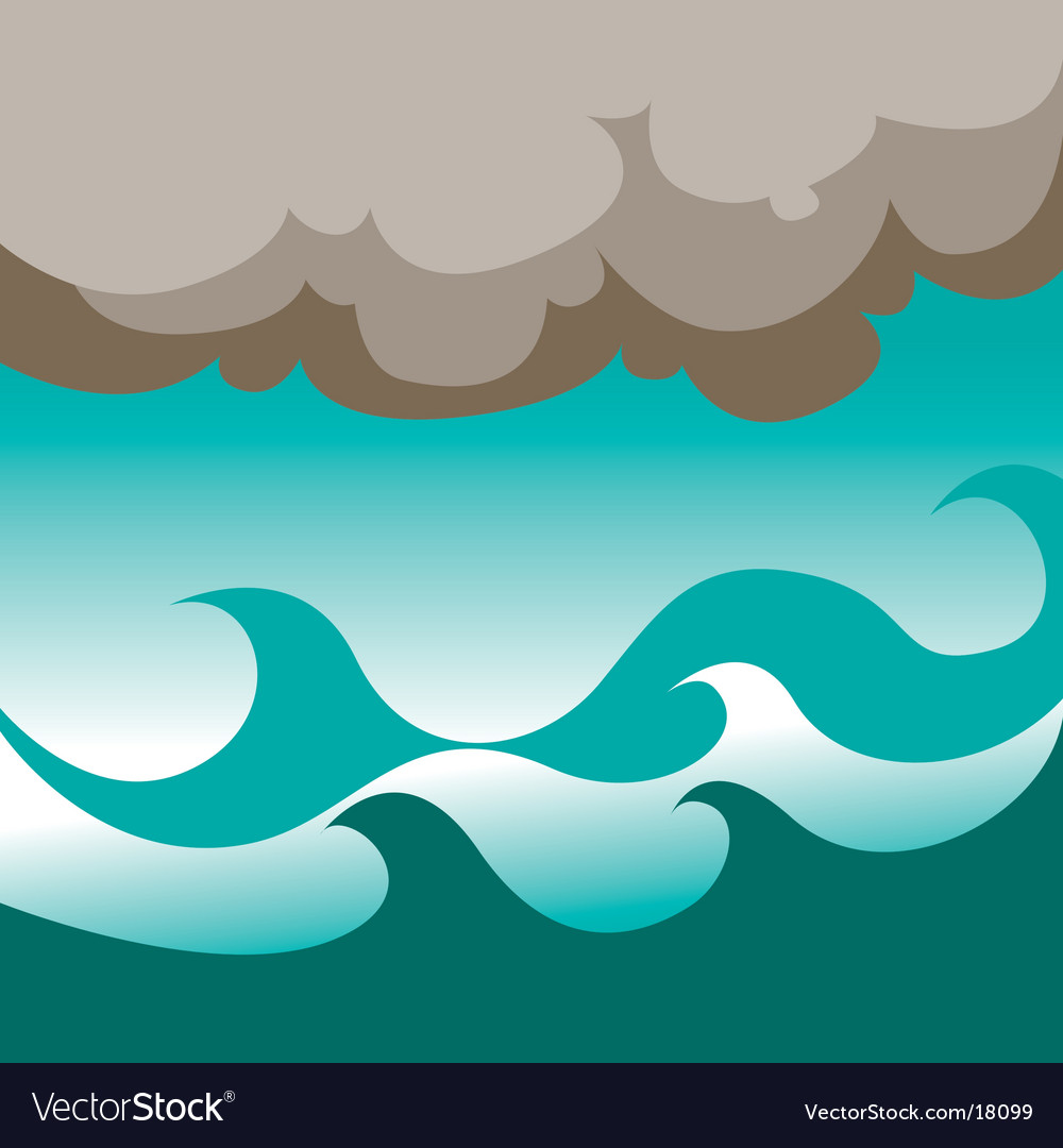 Clouds-waves Royalty Free Vector Image - VectorStock