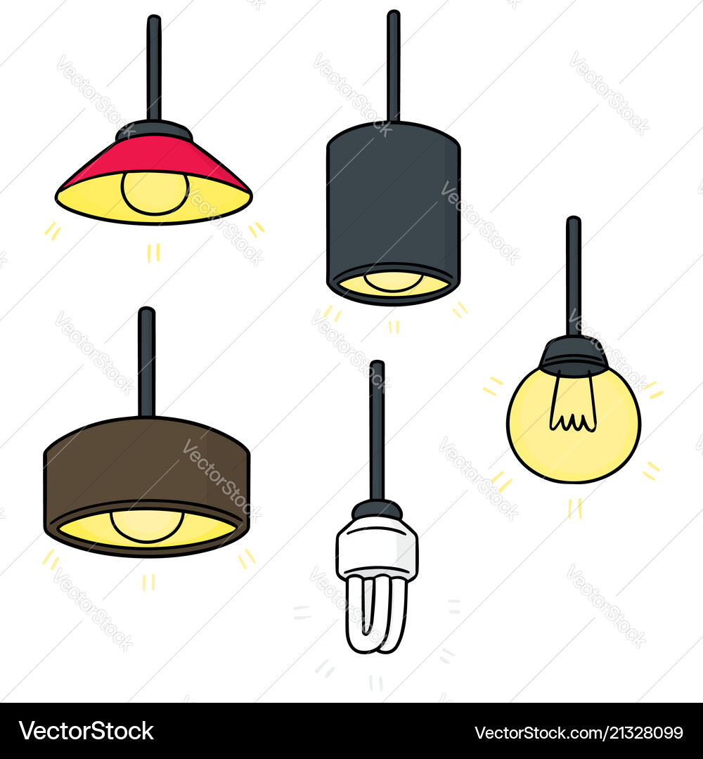 Set of ceiling lamp Royalty Free Vector Image - VectorStock