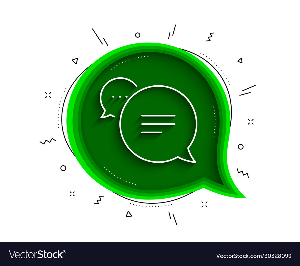 Text message line icon chat comment sign speech Vector Image