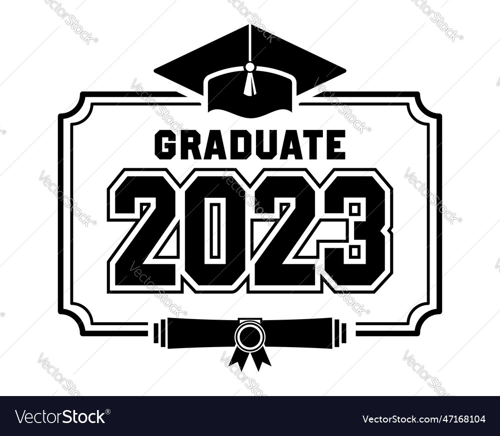 2023 graduate class logo Royalty Free Vector Image 2023 graduate class logo Royalty Free Vector Image