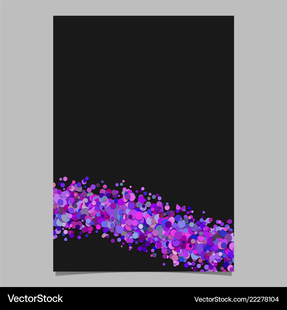 Blank abstract wavy scattered confetti dot poster Vector Image