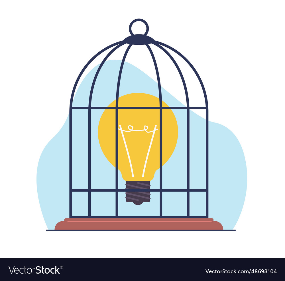 Concept Of Not Realizing An Idea Bird Royalty Free Vector