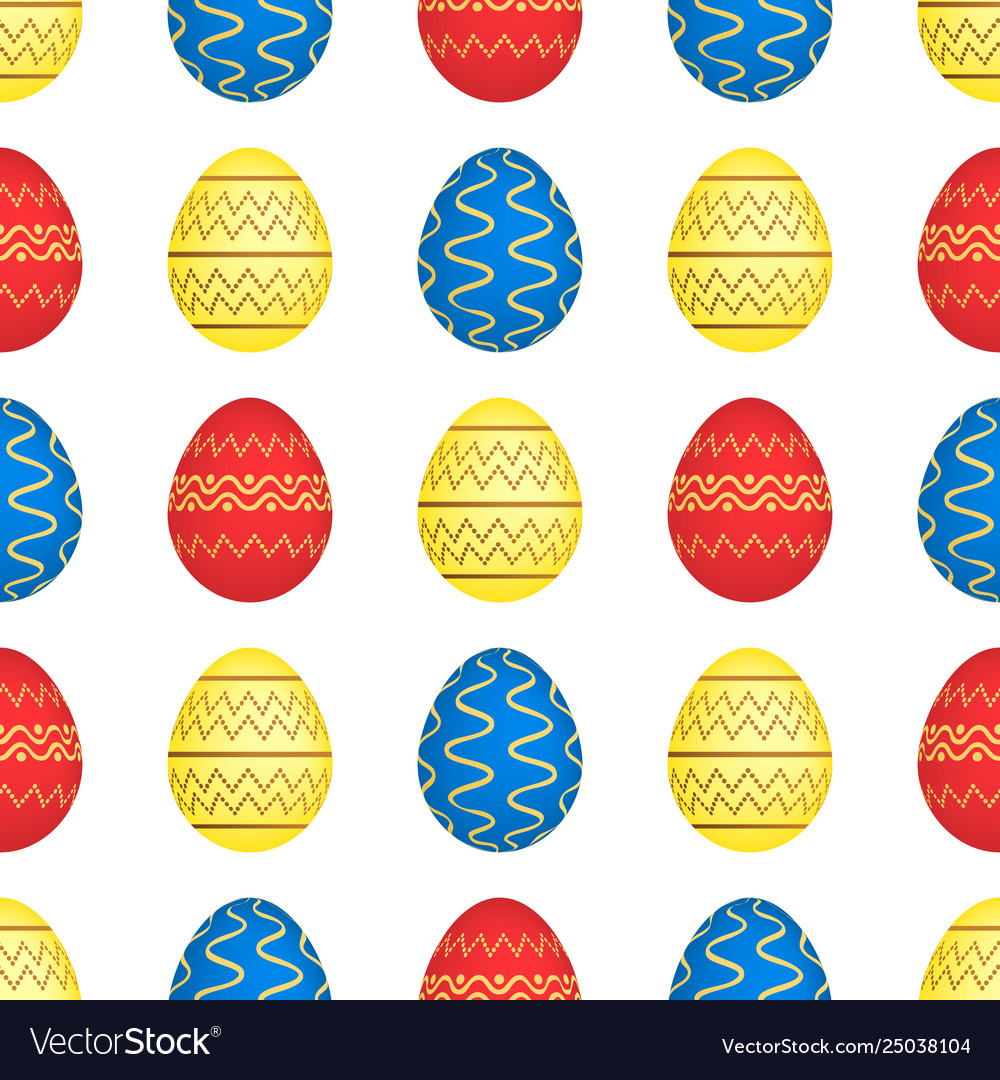 Seamless pattern with colorful easter eggs Vector Image