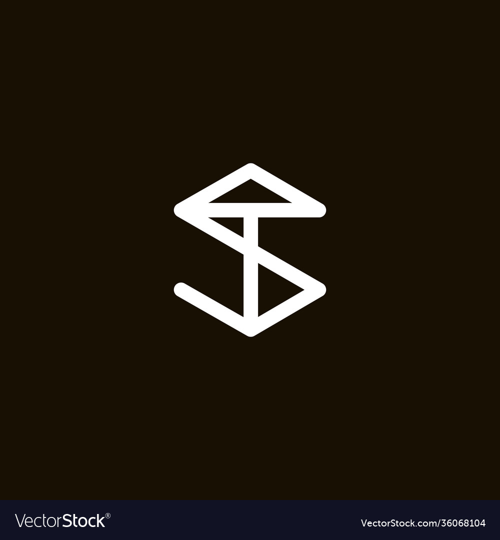 T s ts monogram logo ts minimalist initials Vector Image